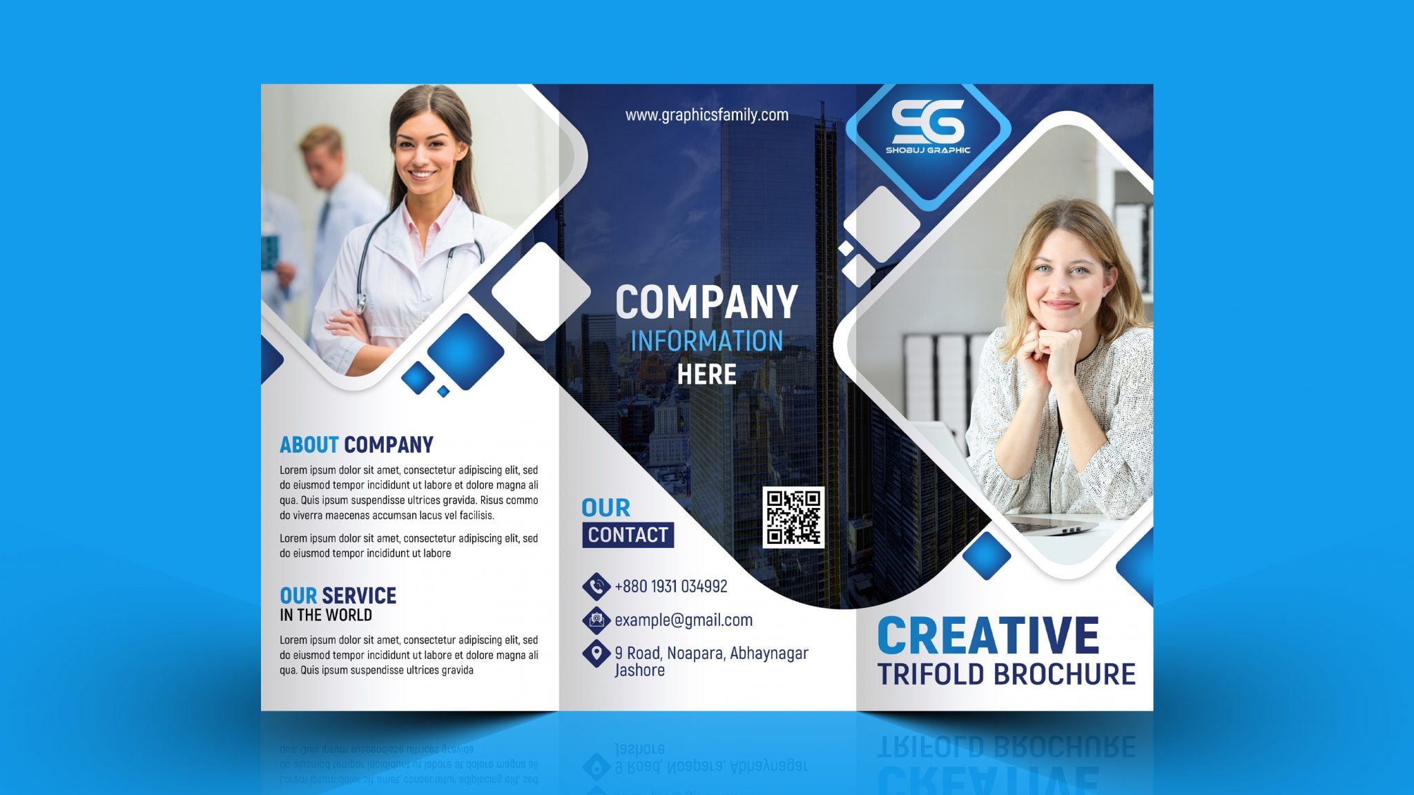 Free Company Promotion Trifold Brochure Design Template – GraphicsFamily