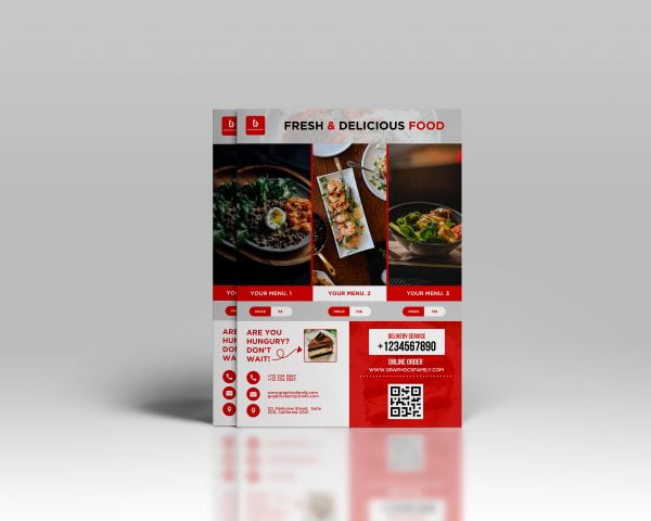 Free Editable Restaurant PSD Flyer Design Template – GraphicsFamily
