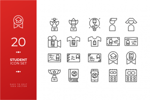 Free Student Icon Set – GraphicsFamily