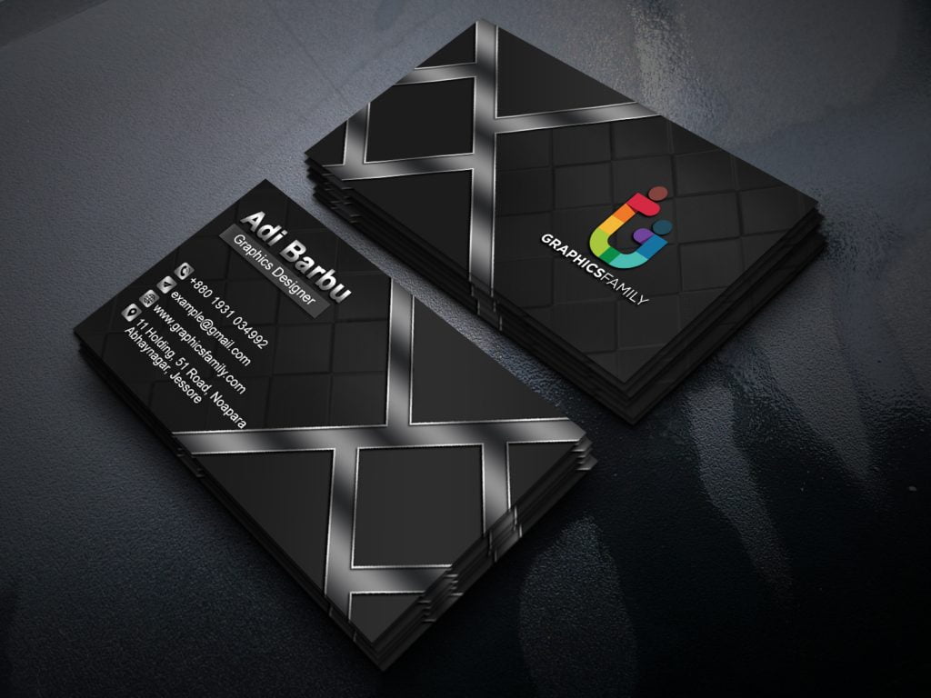 Professional Dark Business Card Design – GraphicsFamily Professional Dark Business Card Design – GraphicsFamily