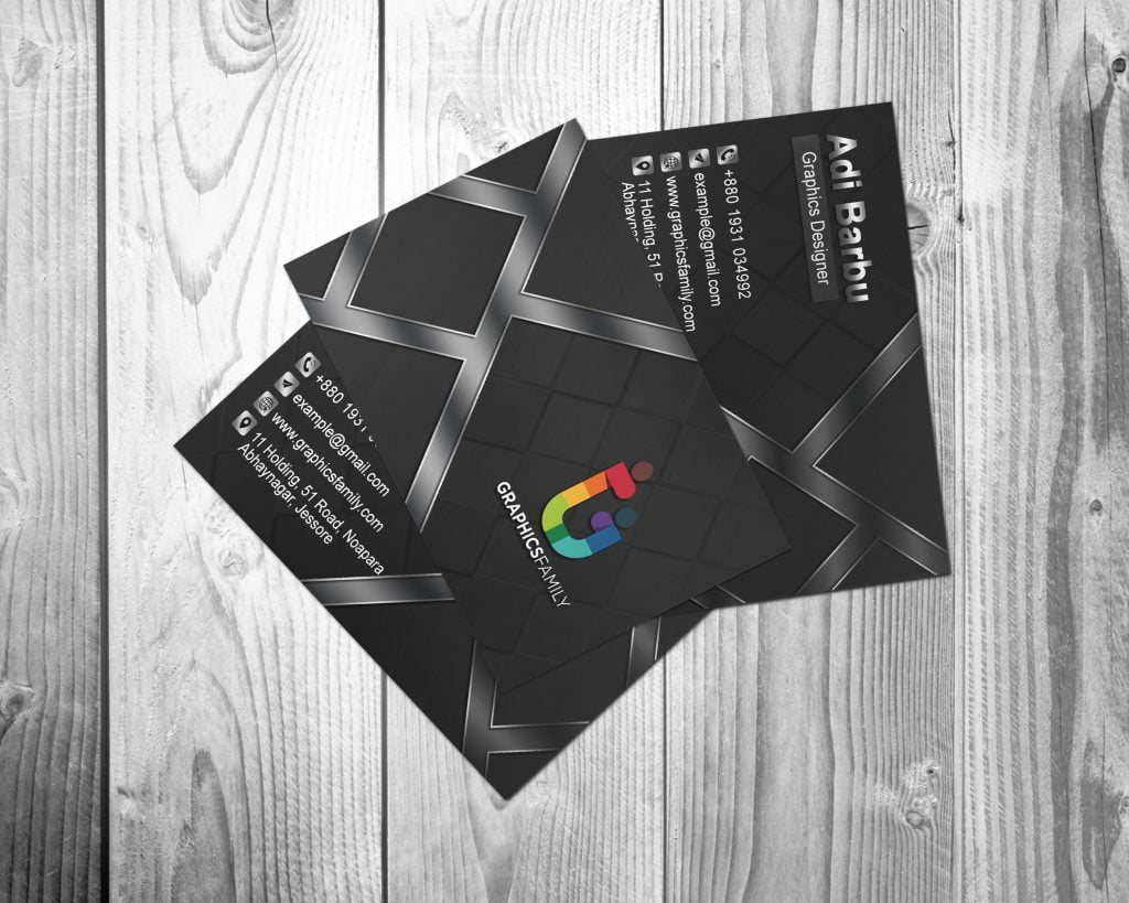 Professional Dark Business Card Design – GraphicsFamily Professional Dark Business Card Design – GraphicsFamily