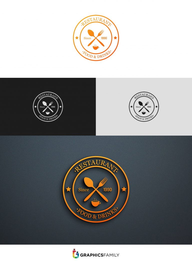 Professional Restaurant Logo Design Template – GraphicsFamily