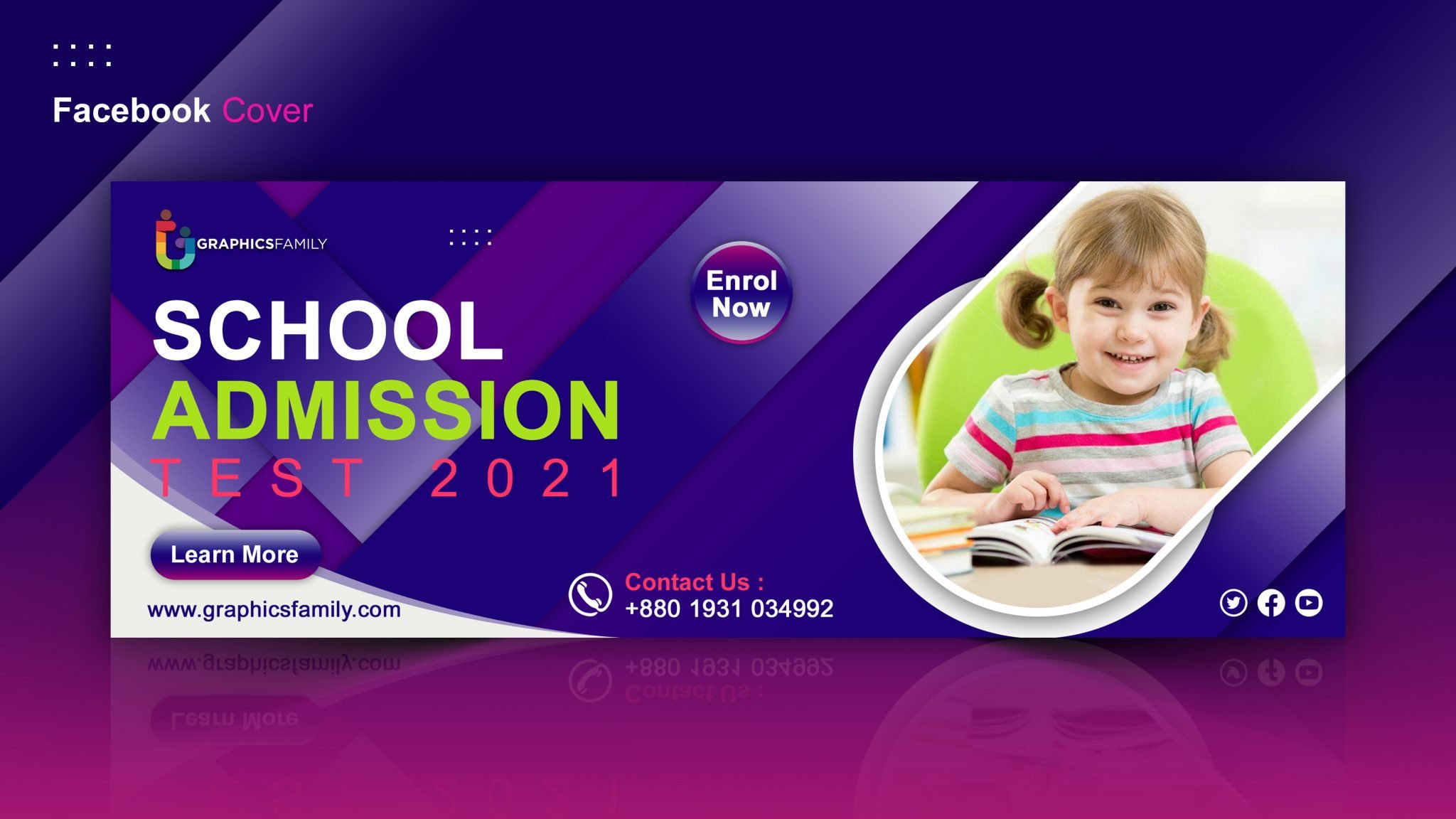 School and Education Facebook Cover Template – GraphicsFamily