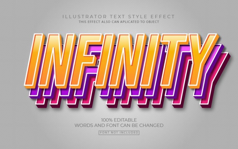 3D Three Layer Text Effect – GraphicsFamily