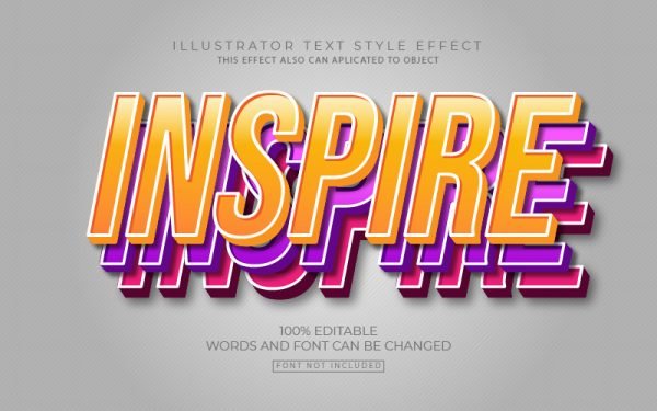 3D Three Layer Text Effect – GraphicsFamily