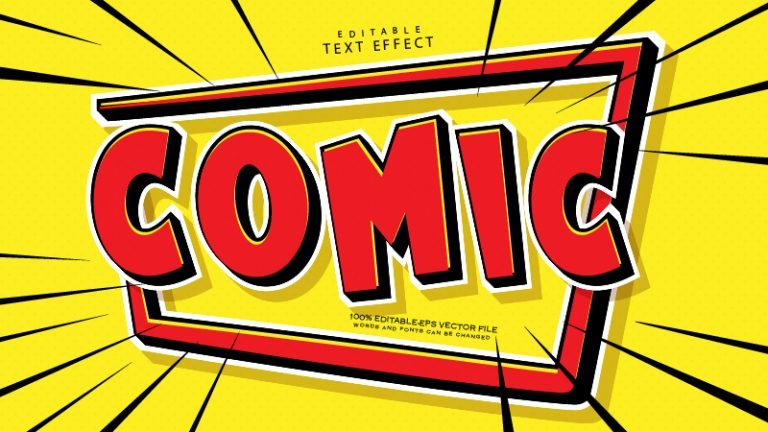 Comic Style Text Effect – GraphicsFamily