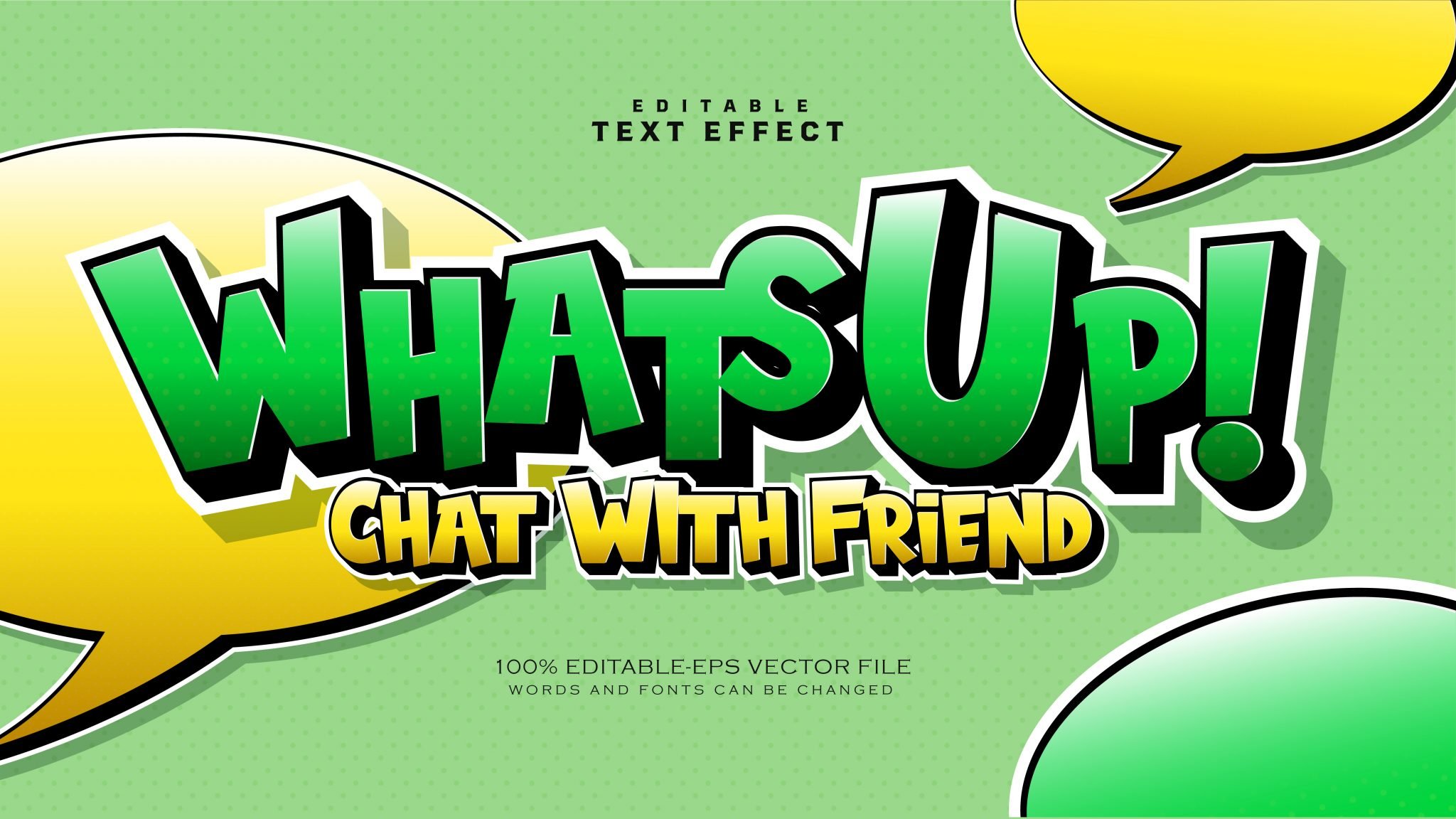 Cute Comic Green Text Effect – GraphicsFamily