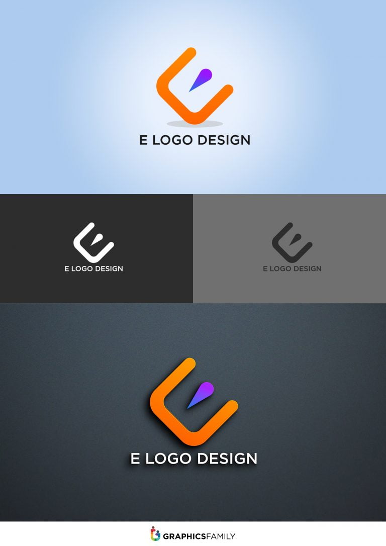 E Logo Design – GraphicsFamily
