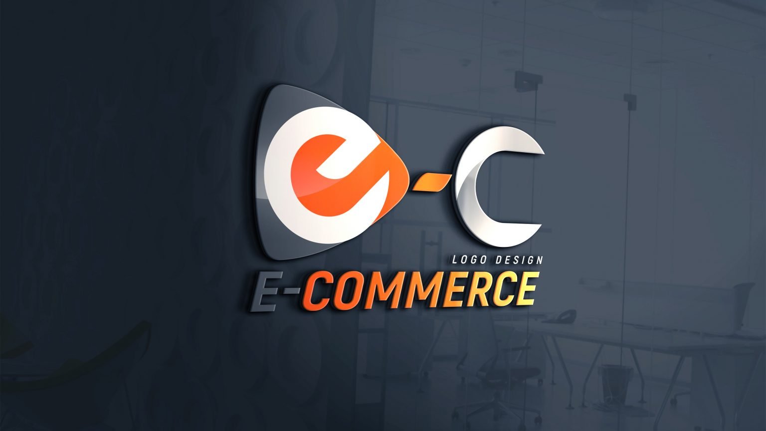 E-commerce Logo Design PSD – GraphicsFamily