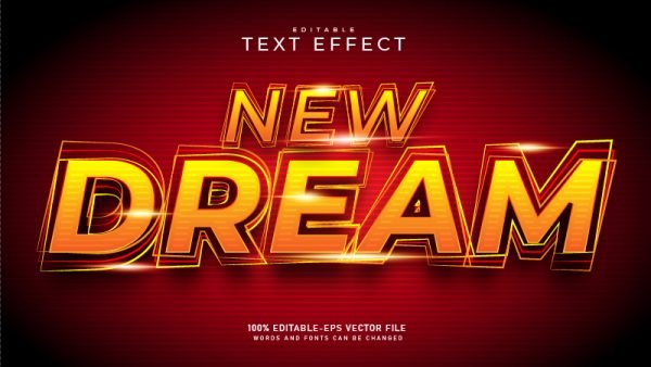 Elegant Glowing Yellow Text Effect – GraphicsFamily