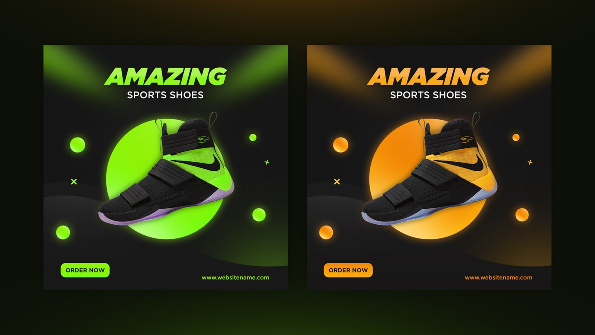 Free Sport Shoes Banner Template – GraphicsFamily