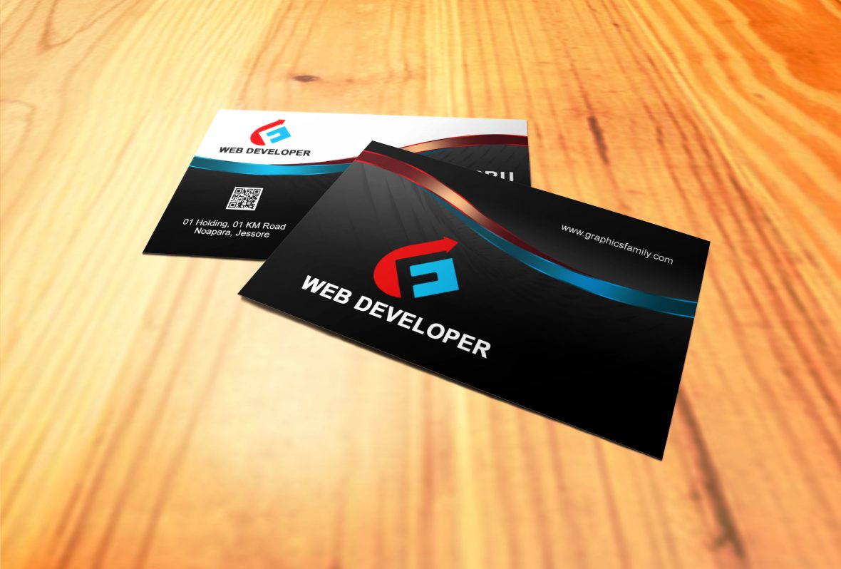 Web Developer Business Card Design – GraphicsFamily