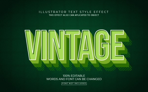 Green Retro Text Effect – GraphicsFamily