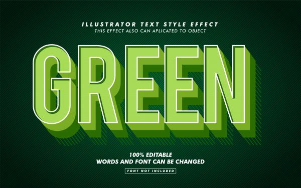 Green Retro Text Effect – GraphicsFamily