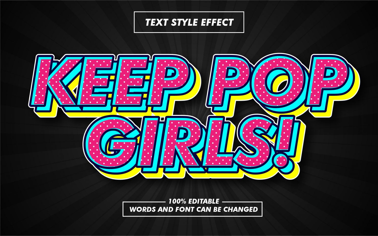 Modern Cartoon Style Text Effect – GraphicsFamily