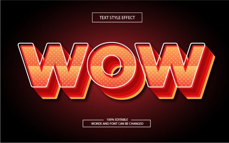 Retro Hot Orange Text Effect – GraphicsFamily