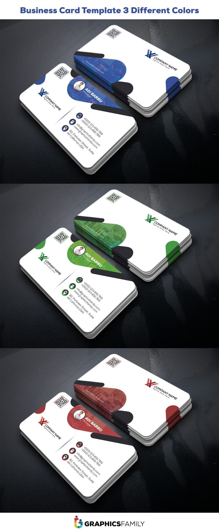Company Manager Business Card Design – GraphicsFamily