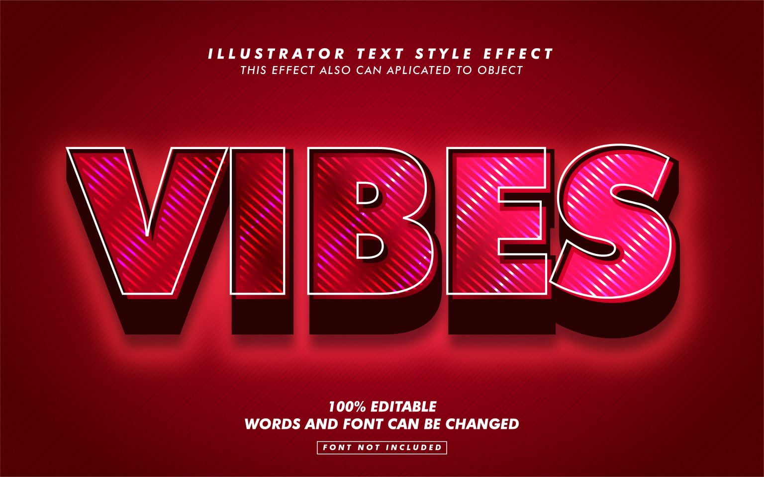 Red Vibes Text Effect – GraphicsFamily