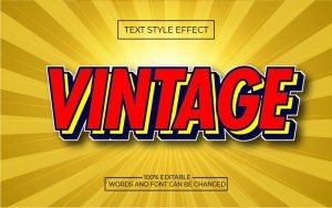 Red Vintage Layer Text Effect – GraphicsFamily