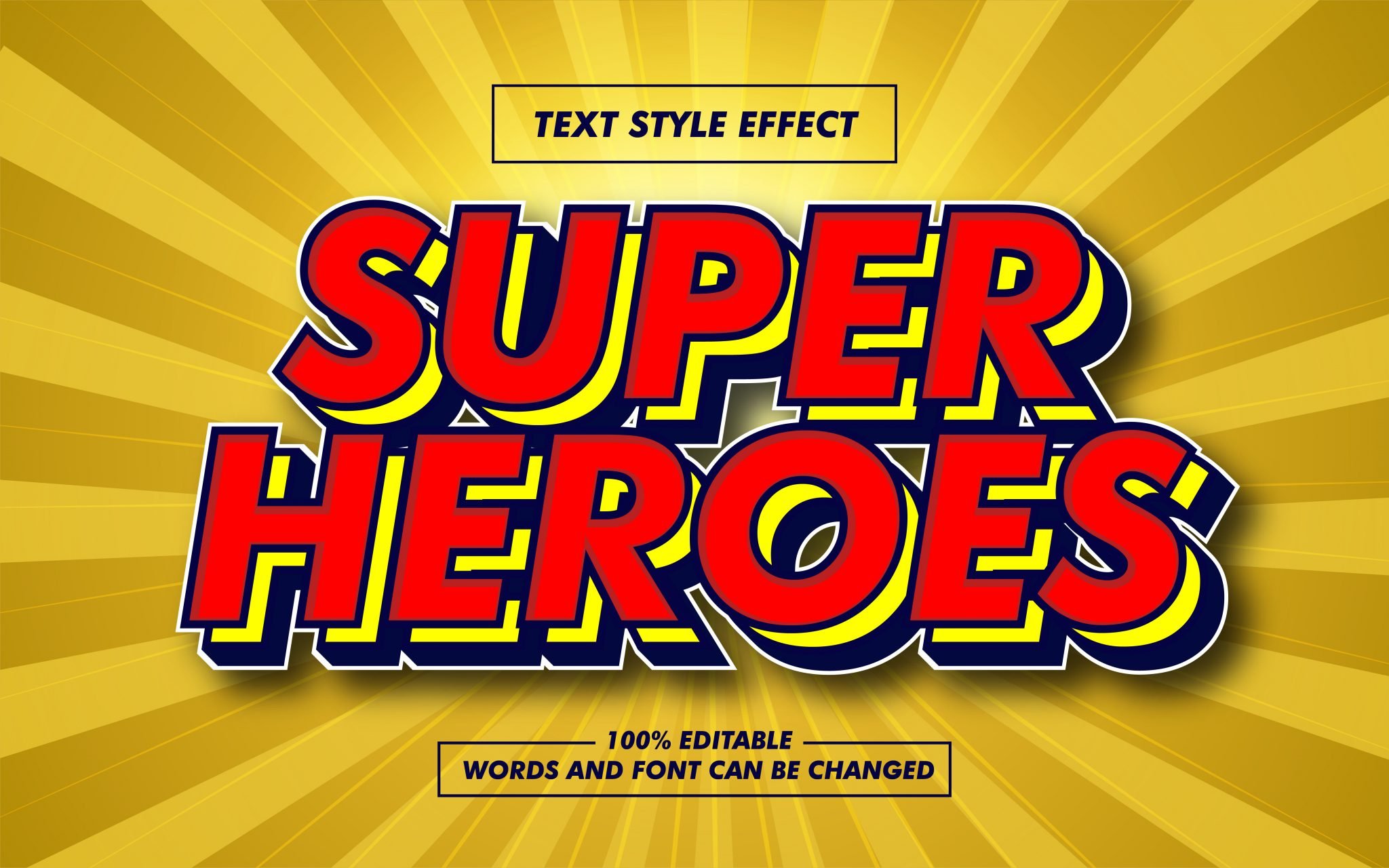 Red Vintage Layer Text Effect – GraphicsFamily