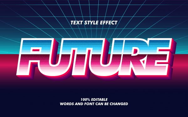 Retro Color Text Effect – GraphicsFamily