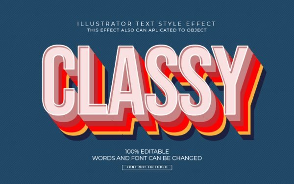 Retro Layer Text Effect – GraphicsFamily