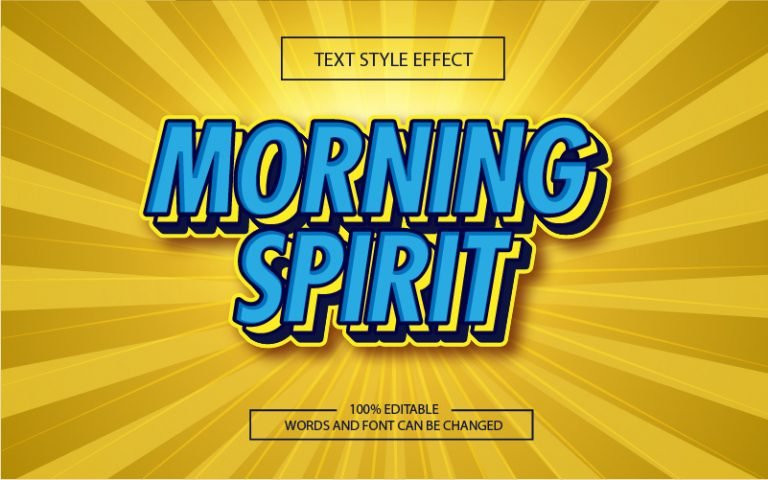 Retro Layered Blue Text Effect – GraphicsFamily