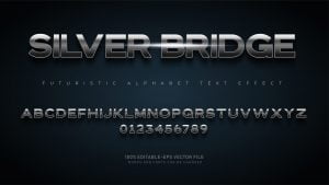 Silver Gradient Text Effect – GraphicsFamily