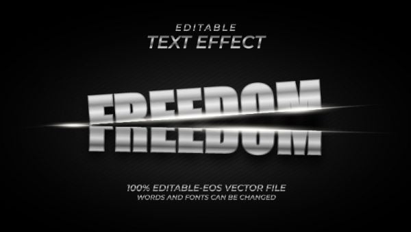 Silver Metal Cut Text Effect – GraphicsFamily