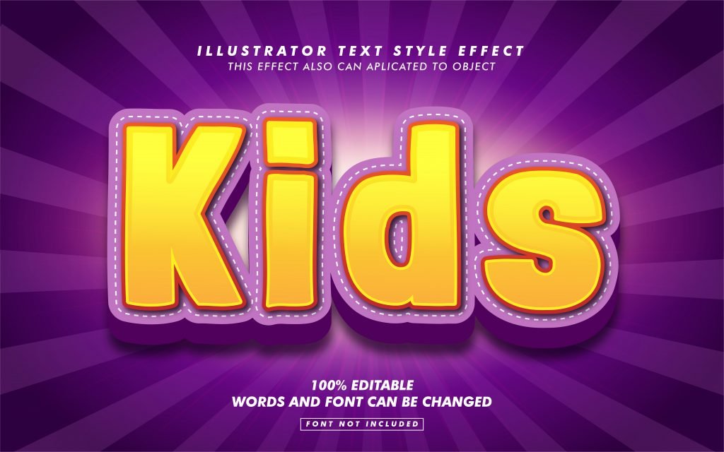 Sweet Kids Text Effect – GraphicsFamily