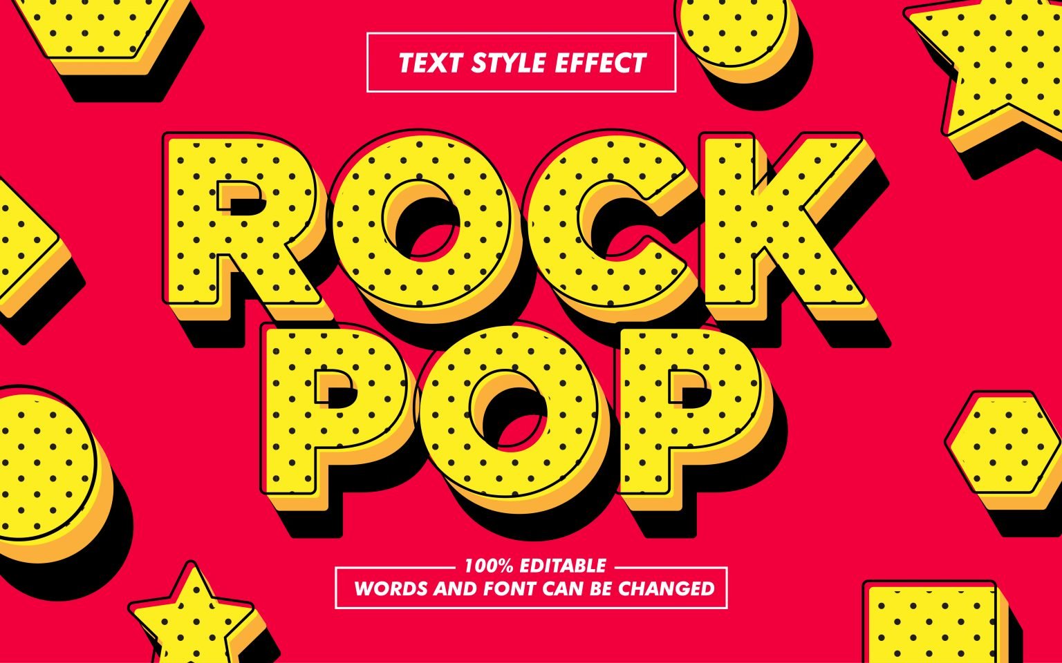 Yellow Black Polka Dot Text Effect – GraphicsFamily