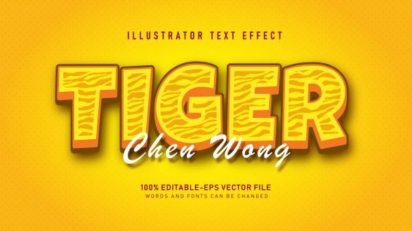 Yellow Tiger Skin Text Effect – GraphicsFamily