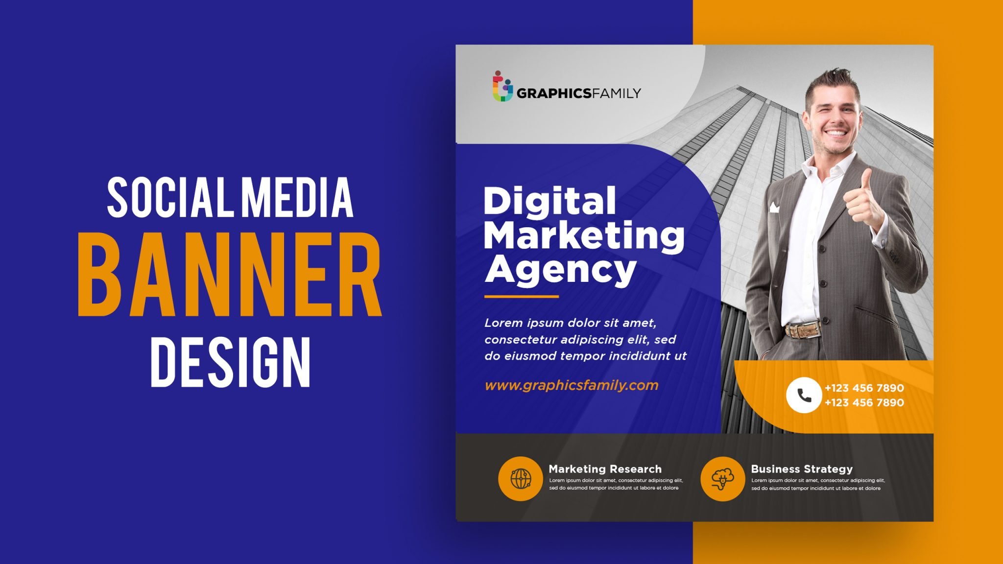 Free Digital Agency Social Media Banner Template – GraphicsFamily