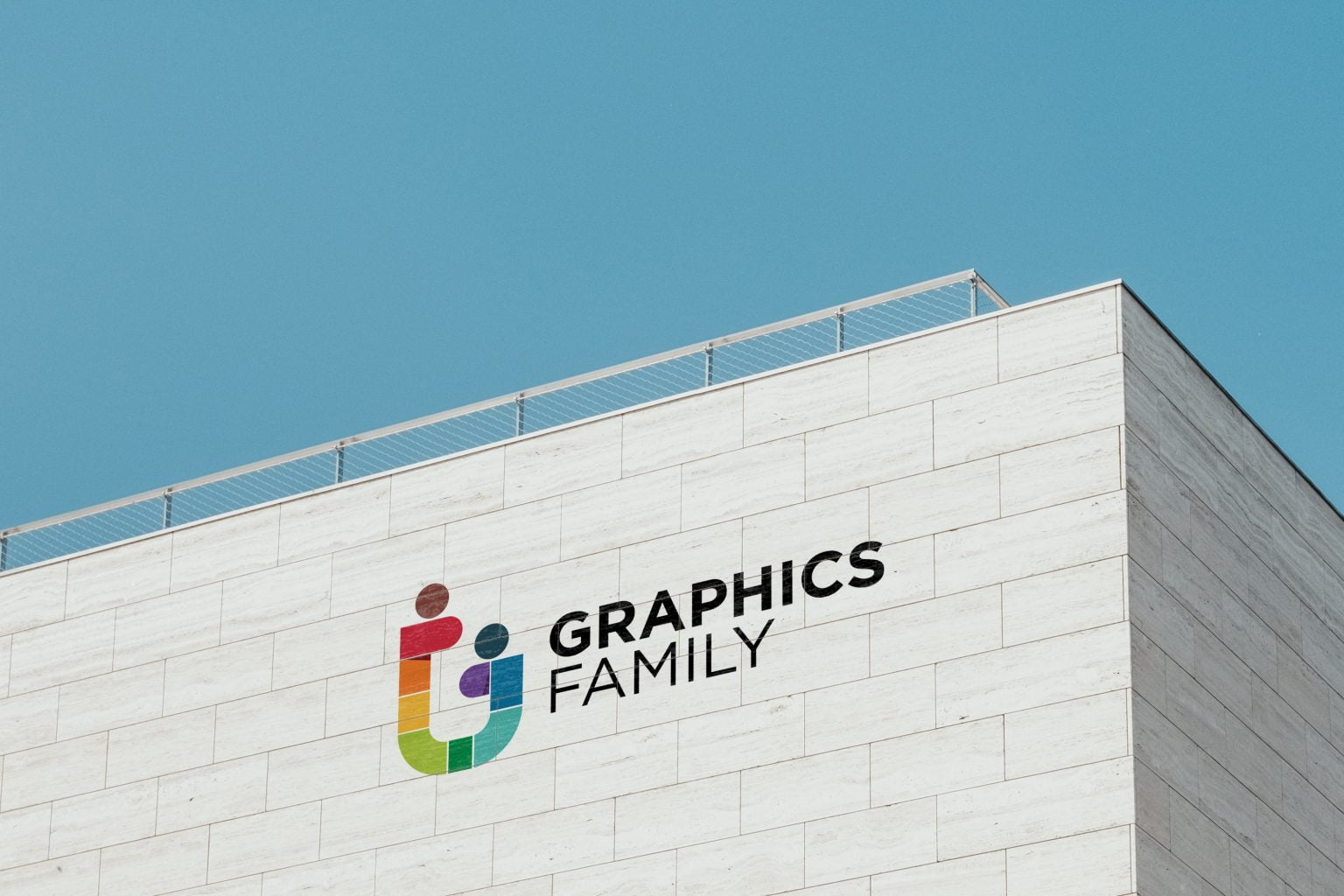 Clean Building Logo Mockup – GraphicsFamily
