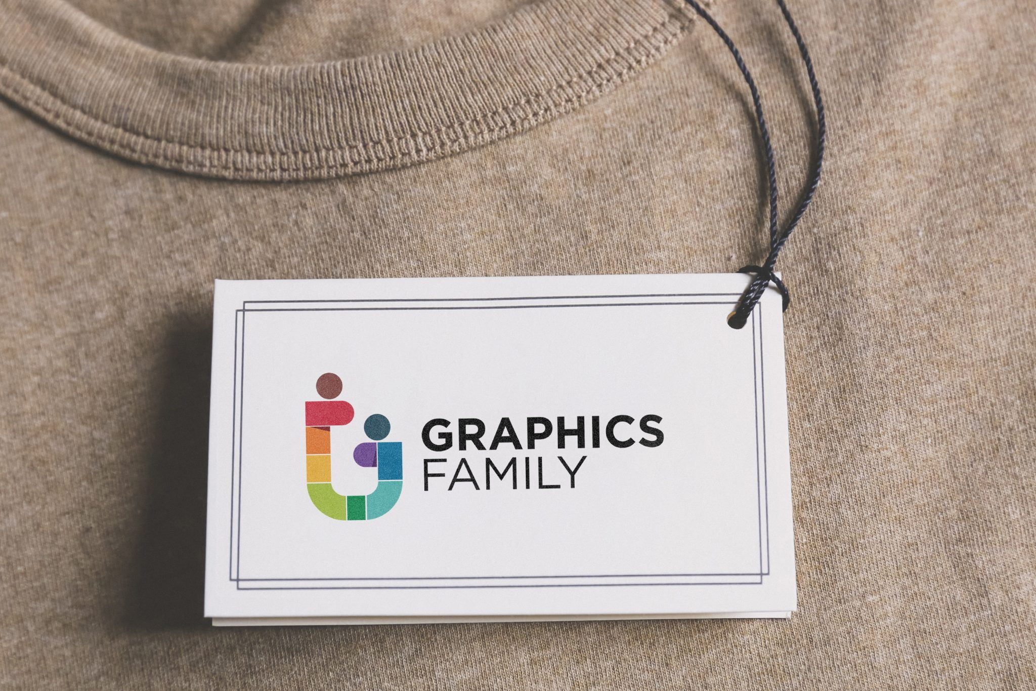 Cloth Tag Logo Mockup – GraphicsFamily