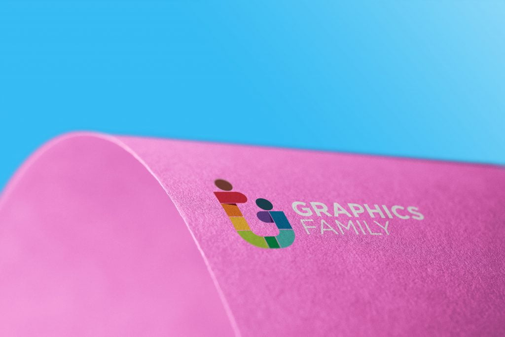 Curve Edge Colorful Paper Logo Mockup – GraphicsFamily