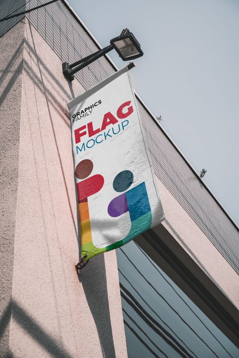 Flag Banner Mockup – GraphicsFamily