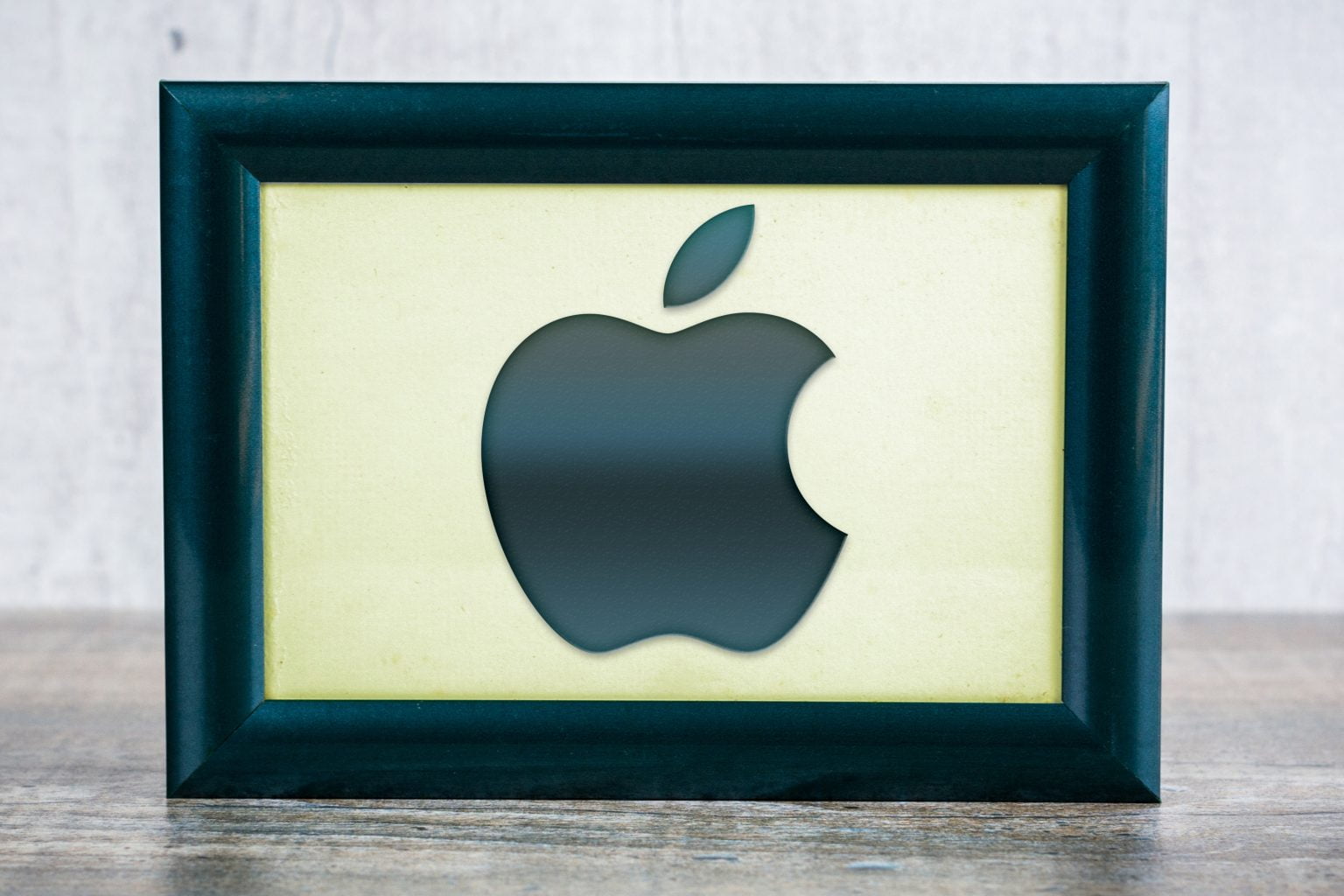 Black embossed Frame logo mockup – GraphicsFamily