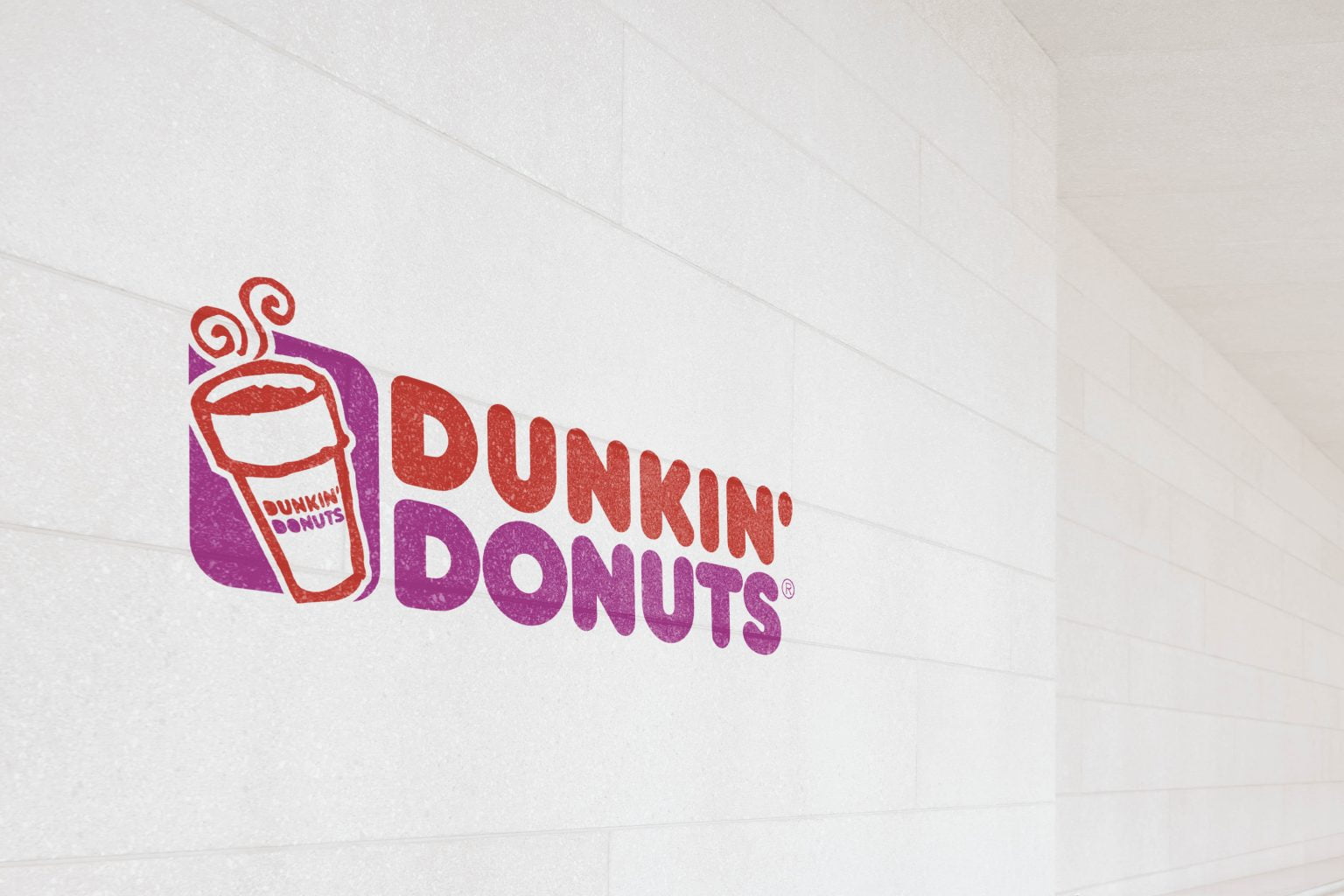 Minimal Clean White Wall Logo Mockup – GraphicsFamily