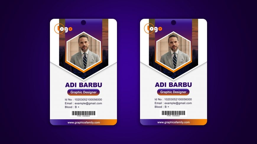 Corporate Office ID Card Design – GraphicsFamily