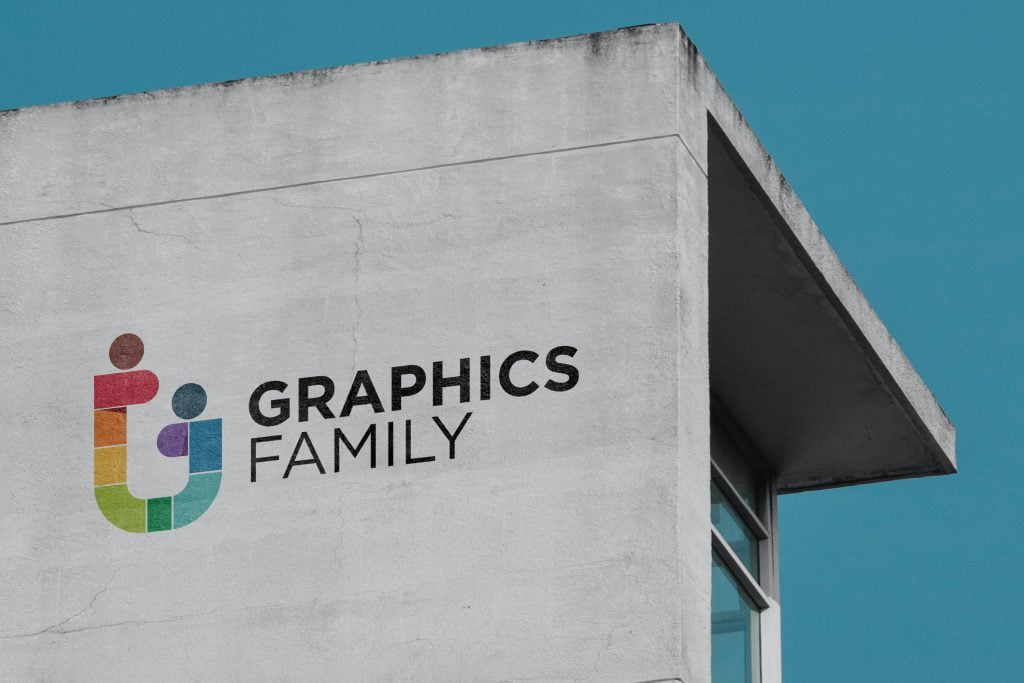 Old White building Logo Mockup – GraphicsFamily