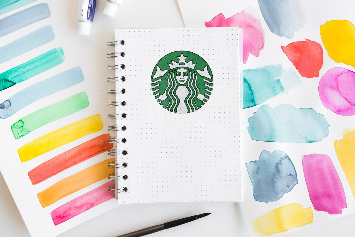 Watercolor Notebook Logo Mockup – GraphicsFamily