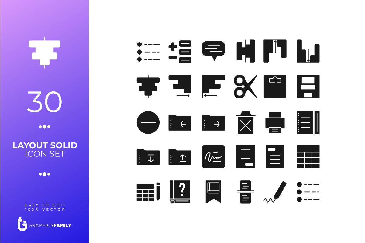 104+ Icons – GraphicsFamily
