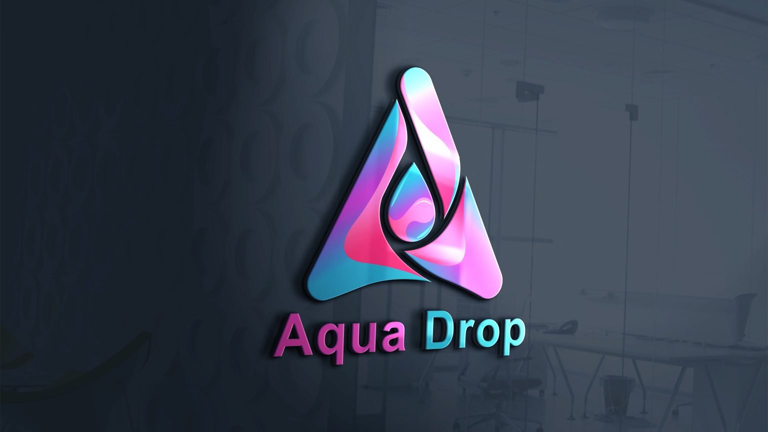 Aqua Drop Logo – GraphicsFamily