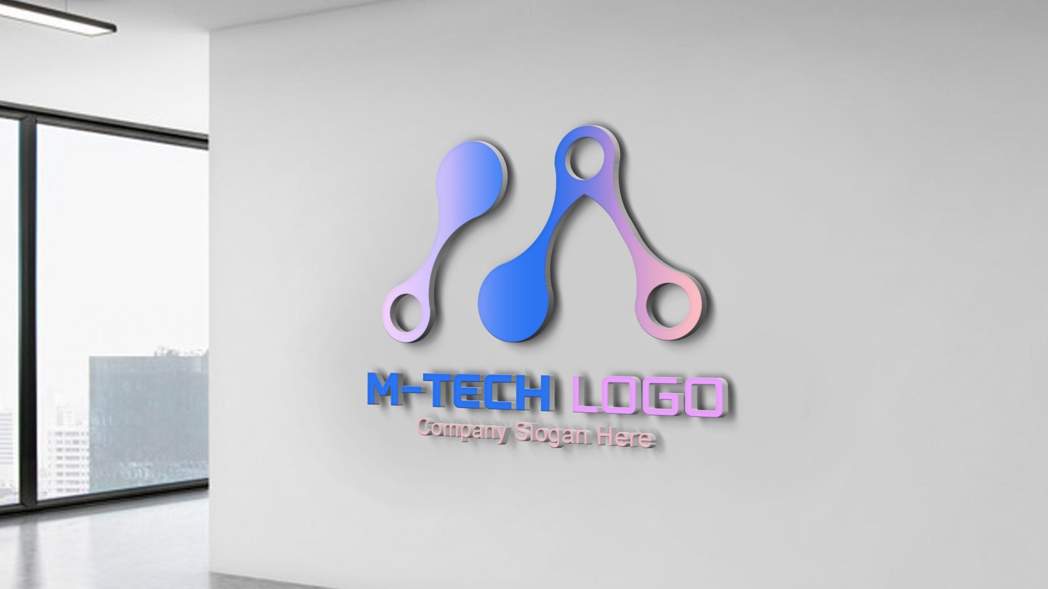 Professional Letter M Tech Logo Design – GraphicsFamily