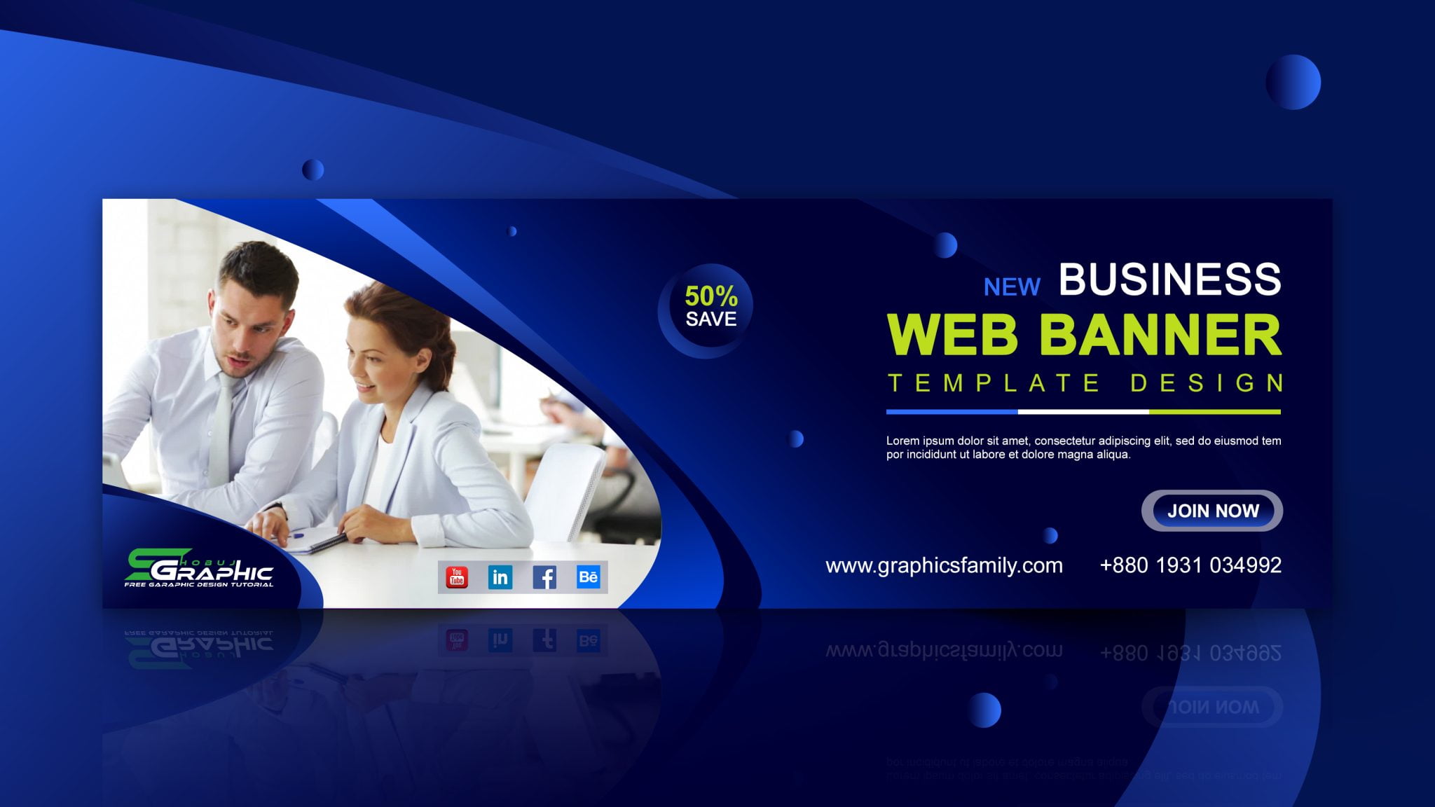 Free Business Web Banner Design Template – GraphicsFamily