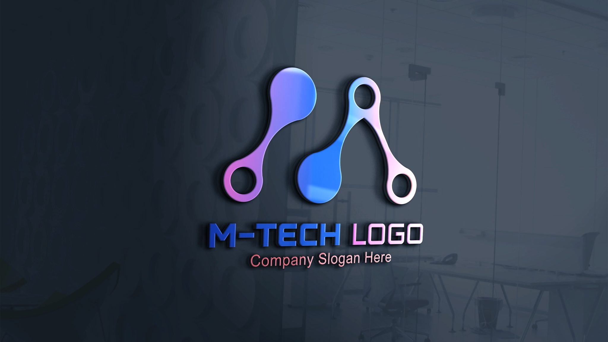 Professional Letter M Tech Logo Design – GraphicsFamily