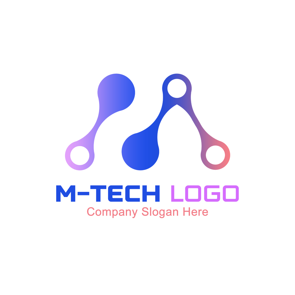 Professional Letter M Tech Logo Design – GraphicsFamily