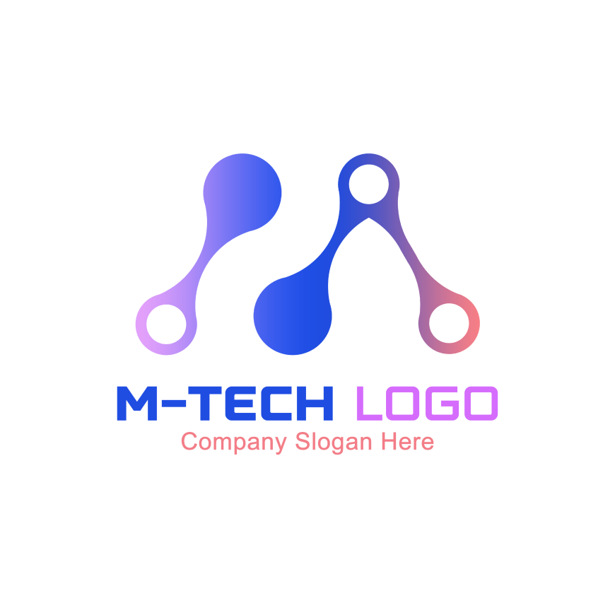 Professional Letter M Tech Logo Design – GraphicsFamily