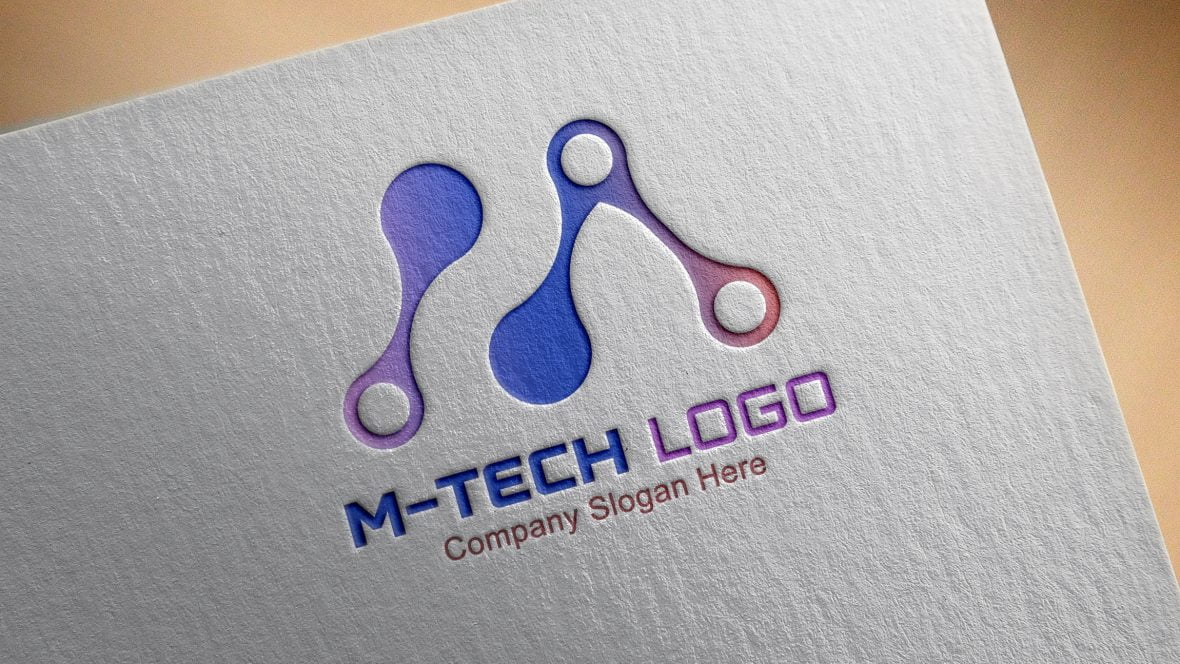 Professional Letter M Tech Logo Design – GraphicsFamily